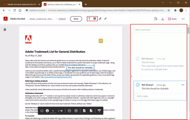 Ki jan yo edite PDF nan navigatè w la lè l sèvi avèk Adobe Acrobat