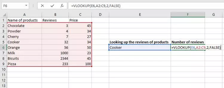 Како да направите VLOOKUP во табела на Excel 5644_3