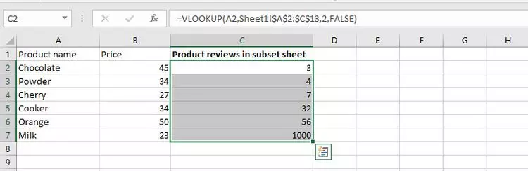 Како да направите VLOOKUP во табела на Excel 5644_9