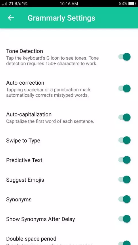 Melhore sua escrita com os 5 melhores aplicativos de verificação gramatical para Android 5661_3