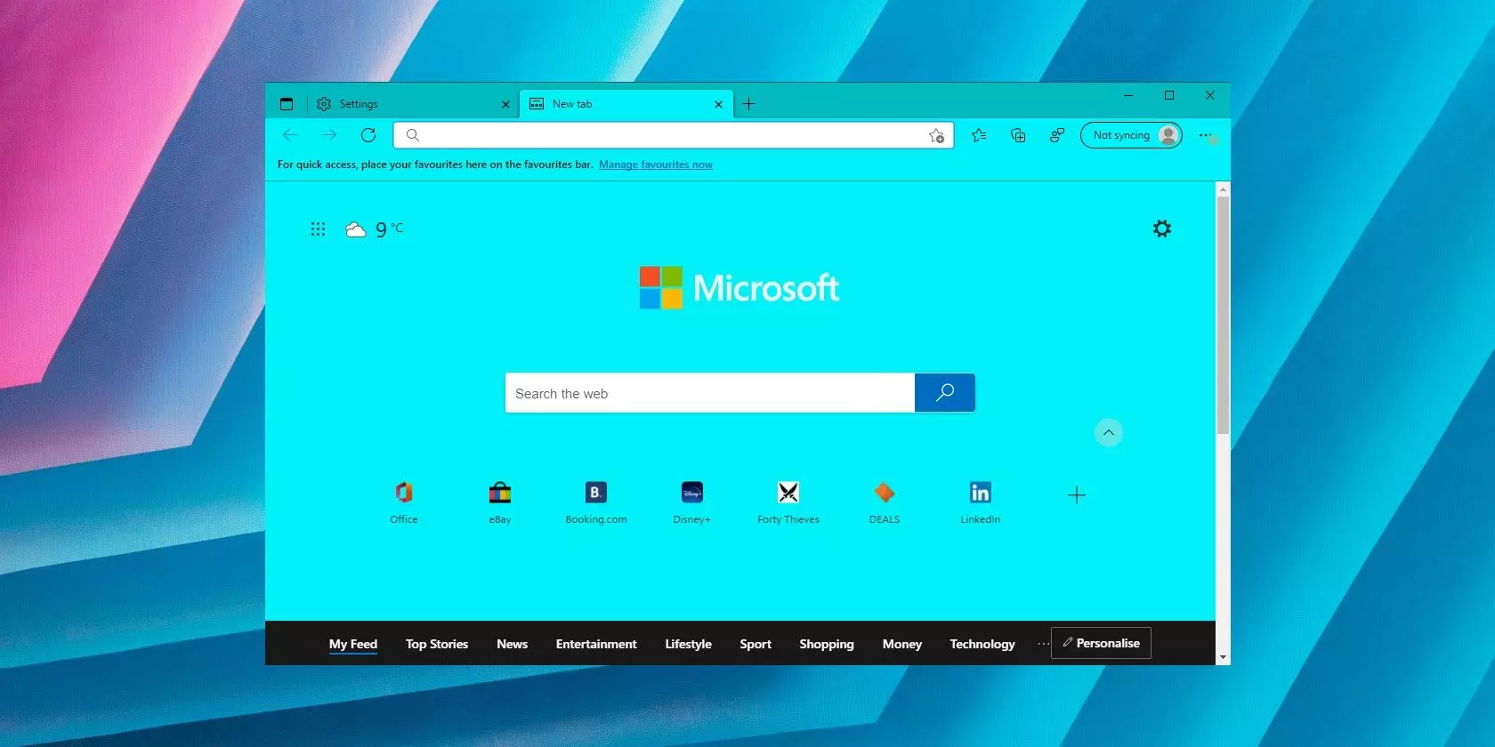 Microsoft добавляет пользовательские цветовые акценты в браузер Edge