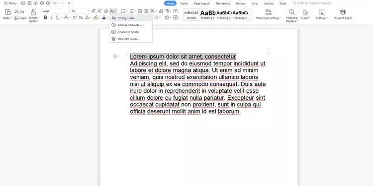 Como capitalizar texto automaticamente em 4 aplicativos populares de processamento de texto 5709_3