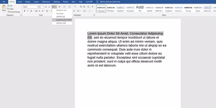 Como capitalizar texto automaticamente em 4 aplicativos populares de processamento de texto 5709_8