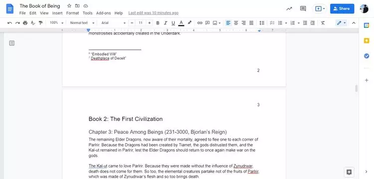 Como usar o Google Docs como um software de escrita de livros 5710_9