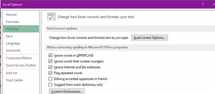 วิธีตรวจสอบการสะกดและไวยากรณ์ใน Excel 5814_17