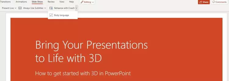 如何使用 PowerPoint Speaker Coach 提高您的演讲技巧 5849_5