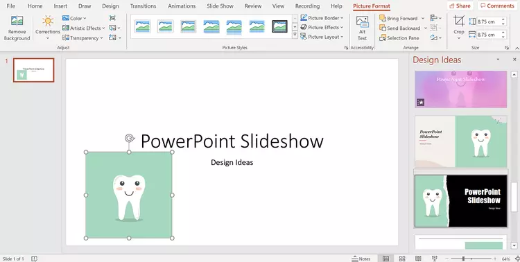 Bii o ṣe le Ṣe Awọn agbelera Ọjọgbọn Pẹlu Ẹya Apẹrẹ ti PowerPoint 5882_2