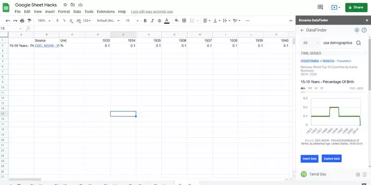 Na 10 bPacáiste Tapa is Fearr ó Google Sheets Is dócha nach raibh a fhios agat 5913_10