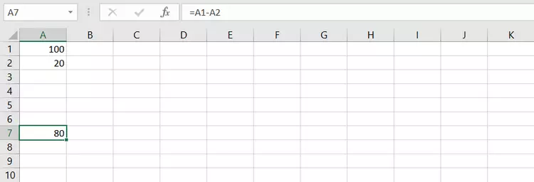 Kiel Subtrahi en Excel 6117_2