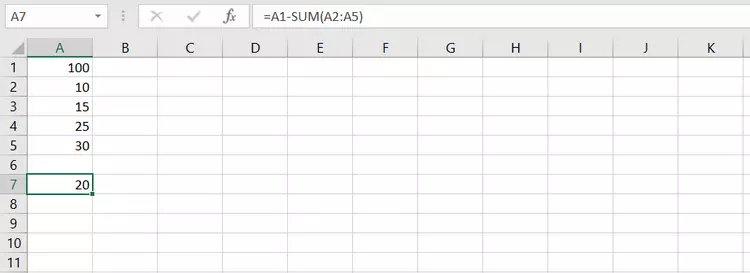 Excel'de Çıkarma Nasıl Yapılır? 6117_4