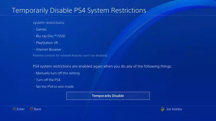 PS4 کے والدین کے کنٹرول کو کیسے ہٹایا جائے۔ 6132_2