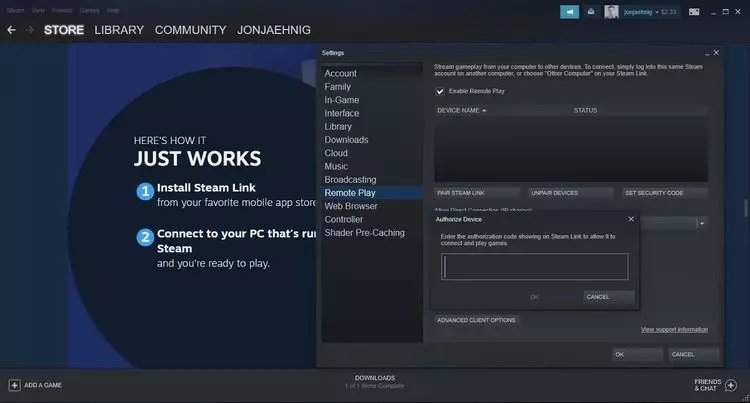 Cómo usar la función Remote Play Anywhere de Steam 6201_3