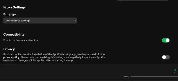 Што такое апаратнае паскарэнне Spotify і як яго ўключыць?