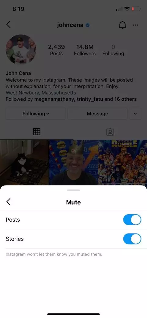 Otu esi emenyụ ma ọ bụ gbochie mmadụ na Instagram 6448_5