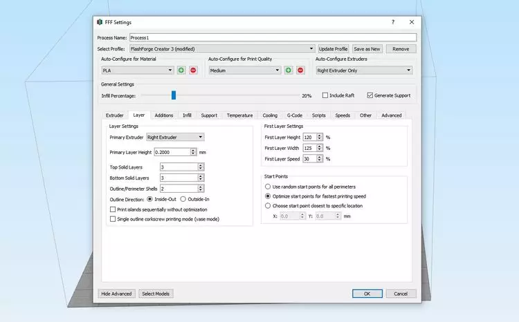 FDM 3D printera iestatījumi un to darbības 7112_4