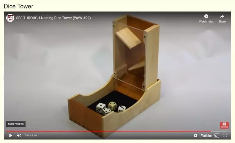 5 โครงการ DIY Dice Tower ที่ดีที่สุดที่จะสร้างสำหรับ Game Night 7119_6