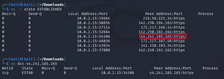 Hur man övervakar nätverksanslutningar på Linux med ss 7975_12