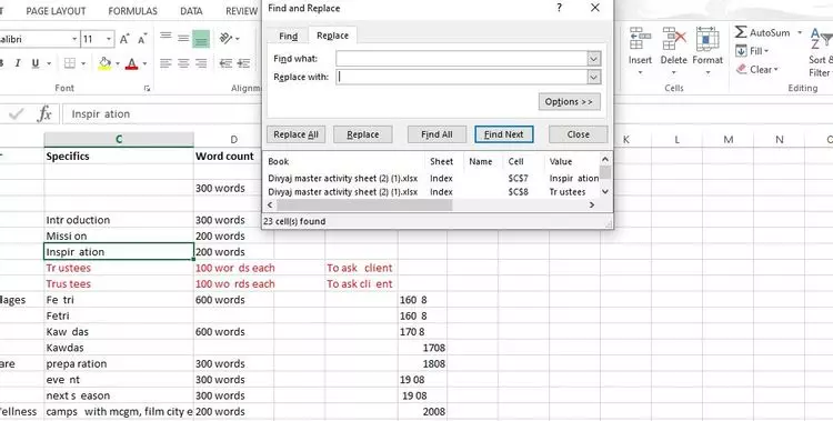 Excel માં જગ્યાઓ કેવી રીતે દૂર કરવી 8206_2