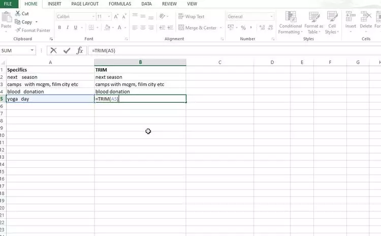 Excel માં જગ્યાઓ કેવી રીતે દૂર કરવી 8206_4