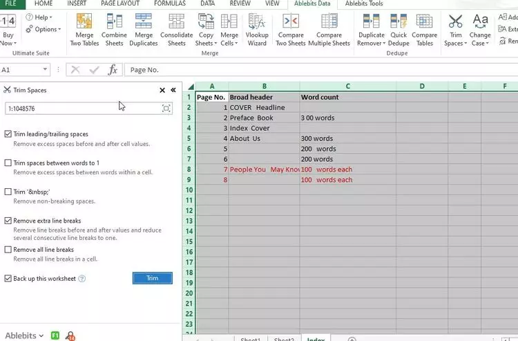 Excel માં જગ્યાઓ કેવી રીતે દૂર કરવી 8206_5