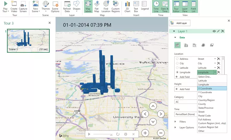 Hoe om 'n 3D-kaart in Excel te maak 8580_8