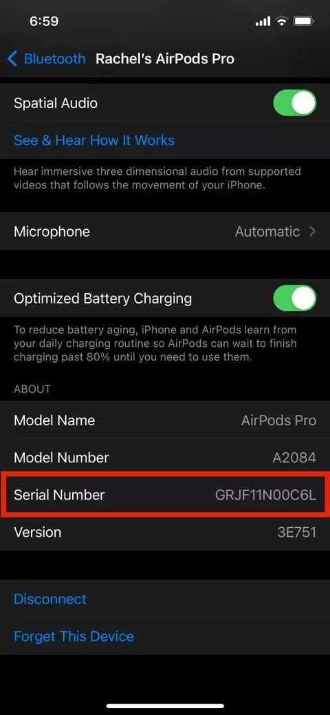 4 Tempat Anda Boleh Cari Nombor Siri untuk AirPods Anda 8738_5