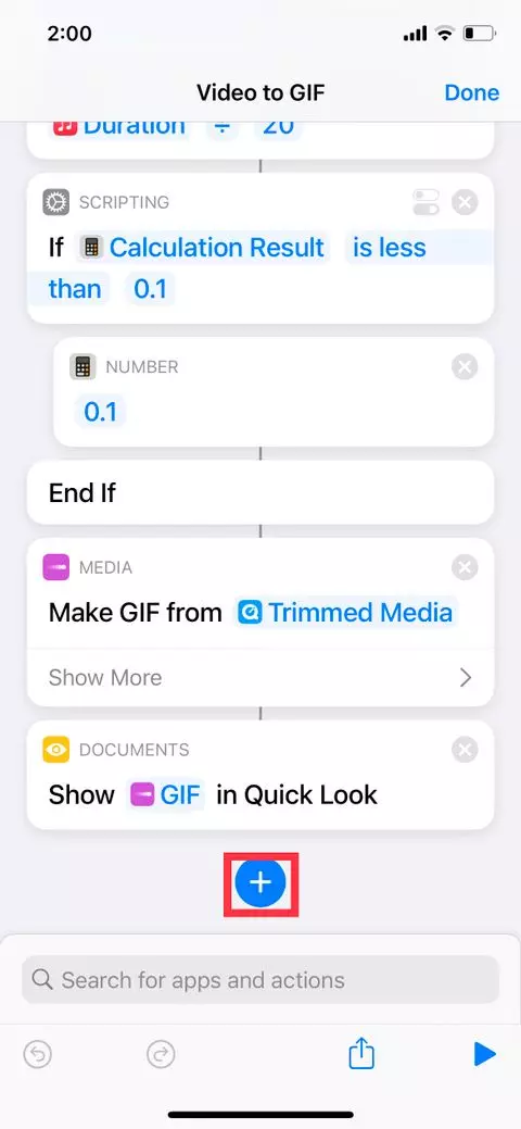 Yuav ua li cas ua ib GIF ntawm koj cov yeeb yaj duab iPhone siv Shortcuts 8751_11