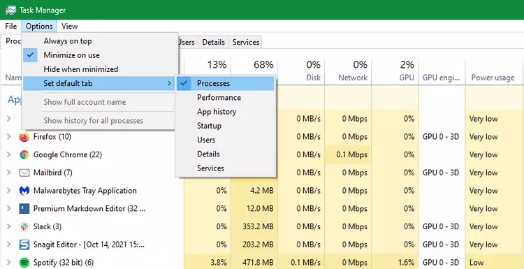Windows Task Manager-ийг хэрхэн ашиглах талаар 8891_12