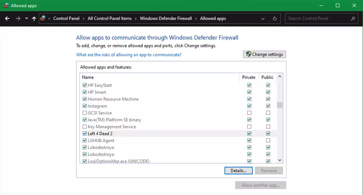 Yadda ake Bada Apps Ta Windows Firewall 8918_3