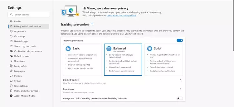 Isang Gabay sa Mga Setting ng Seguridad sa Microsoft Edge 9102_6