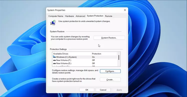 Yuav Ua Li Cas Tsim Qhov Restore Point hauv Windows 11 9189_6