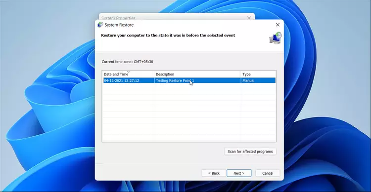 Yuav Ua Li Cas Tsim Qhov Restore Point hauv Windows 11 9189_7