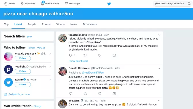 Twittererleşýän ýeri boýunça Twitter-i nädip gözlemeli 9435_12