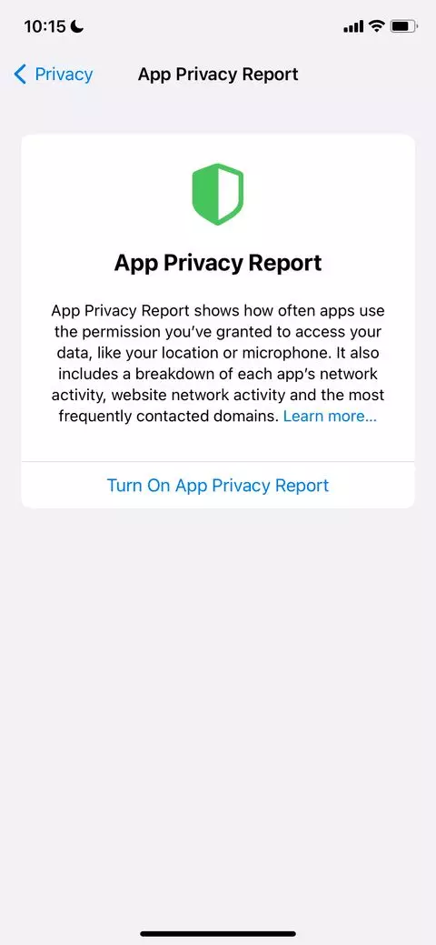 Cum să utilizați Raportul de confidențialitate al aplicației în iOS 15 9602_4