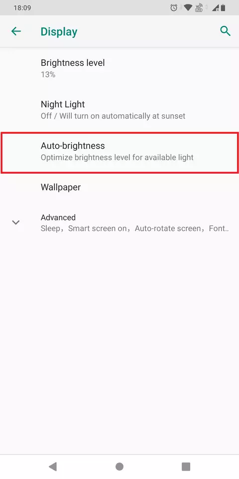 Kā izslēgt automātisko spilgtumu operētājsistēmā Android 9738_3