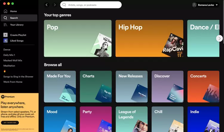 כיצד לנווט באפליקציית Spotify Desktop 9843_2