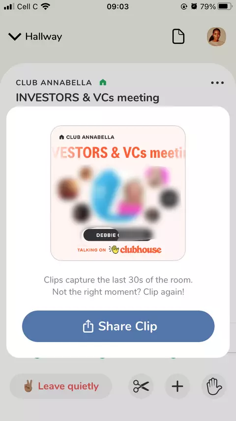 အသံအတိုအထွာများမျှဝေရန် Clubhouse Clips ကိုအသုံးပြုနည်း 9917_3