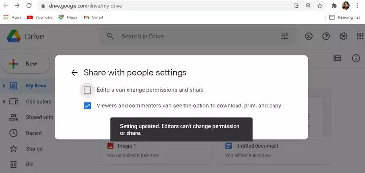 Como restrinxir as opcións de uso compartido en Google Drive 9919_3